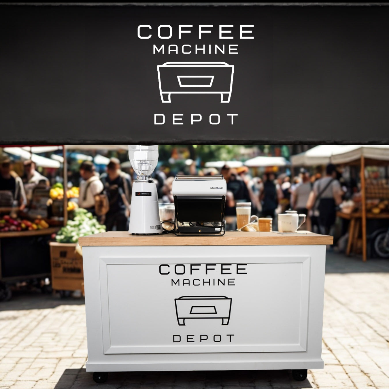 Custom Coffee Cart - Fully Collapsible – Coffee Machine Depot