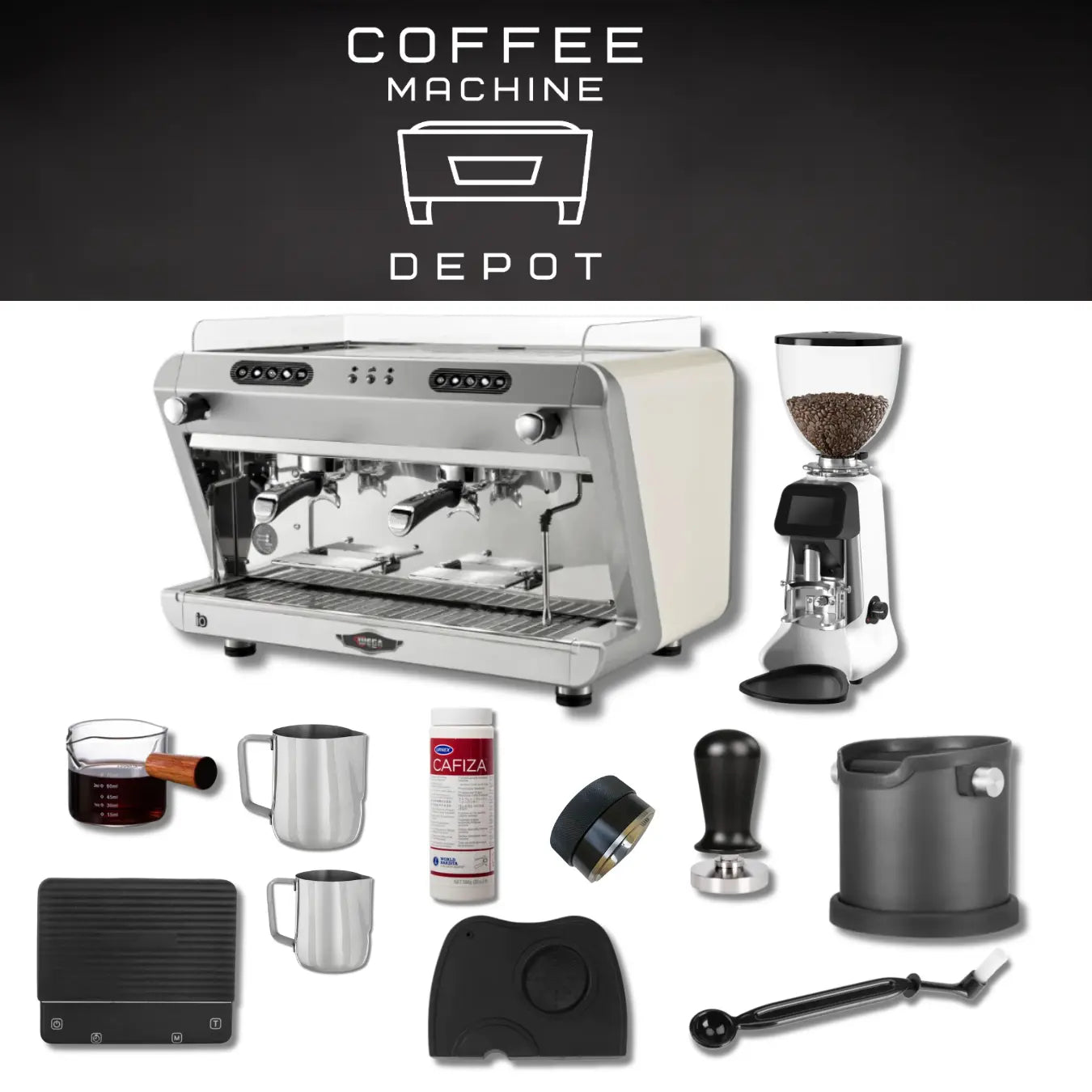 Wega IO 2 Group Machine with Hey Cafe Buddy Grinder Bundle Package ...