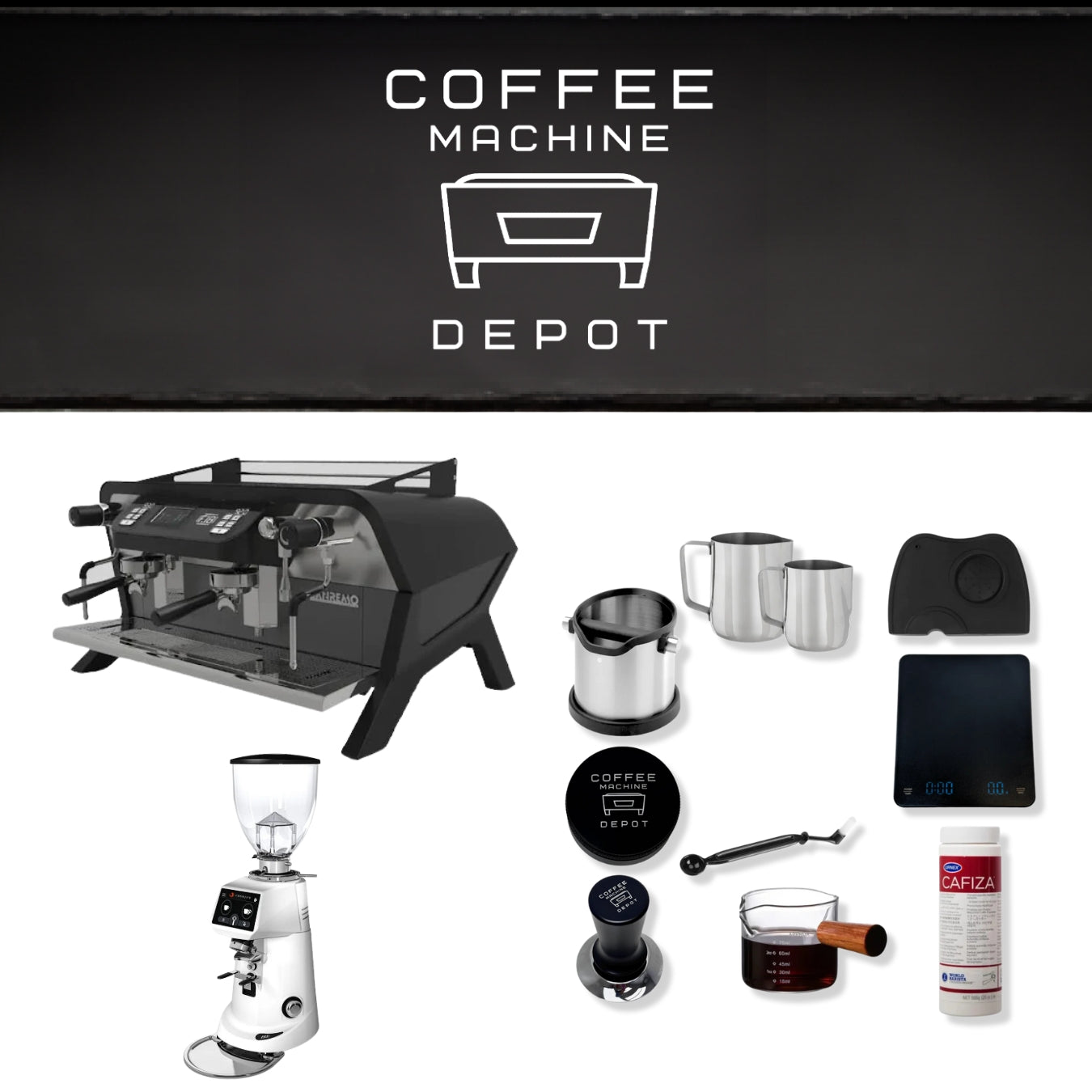 Sanremo F18 2 Group + Fiorenzato F83 E Combo Package – Coffee Machine Depot
